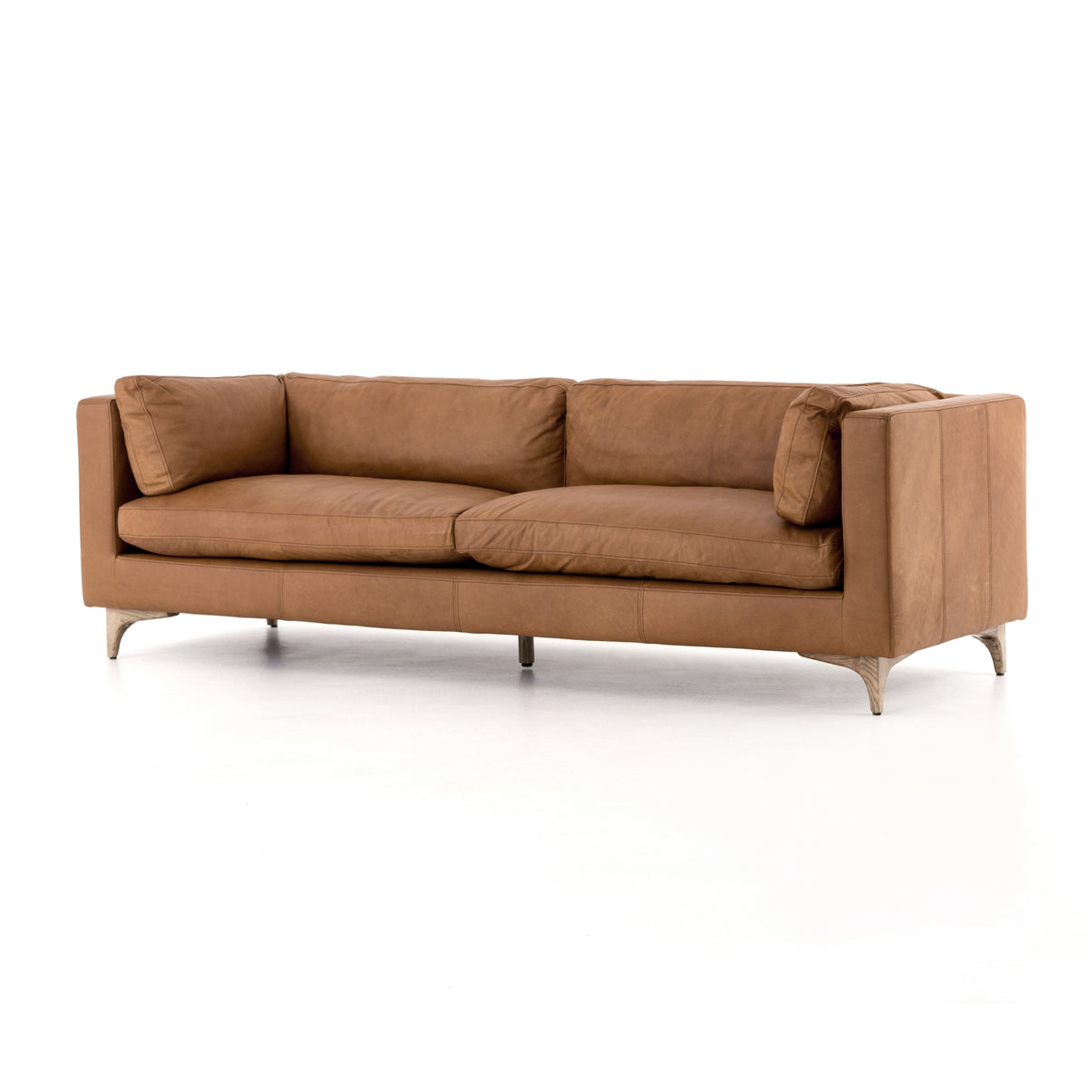 BECKER SOFA IN NATURAL WASHED CAMEL — Basalt Interiors